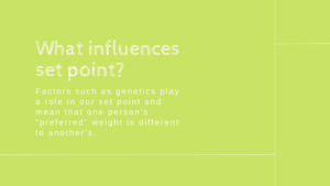 What is set point theory and can I reset my weight set point ...